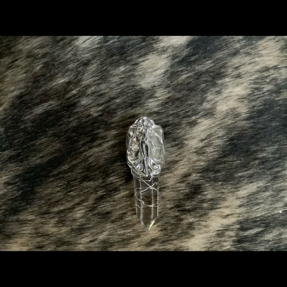 Wendy Black Nasta Ss Clear Crystal Wrap Pendant - Gem